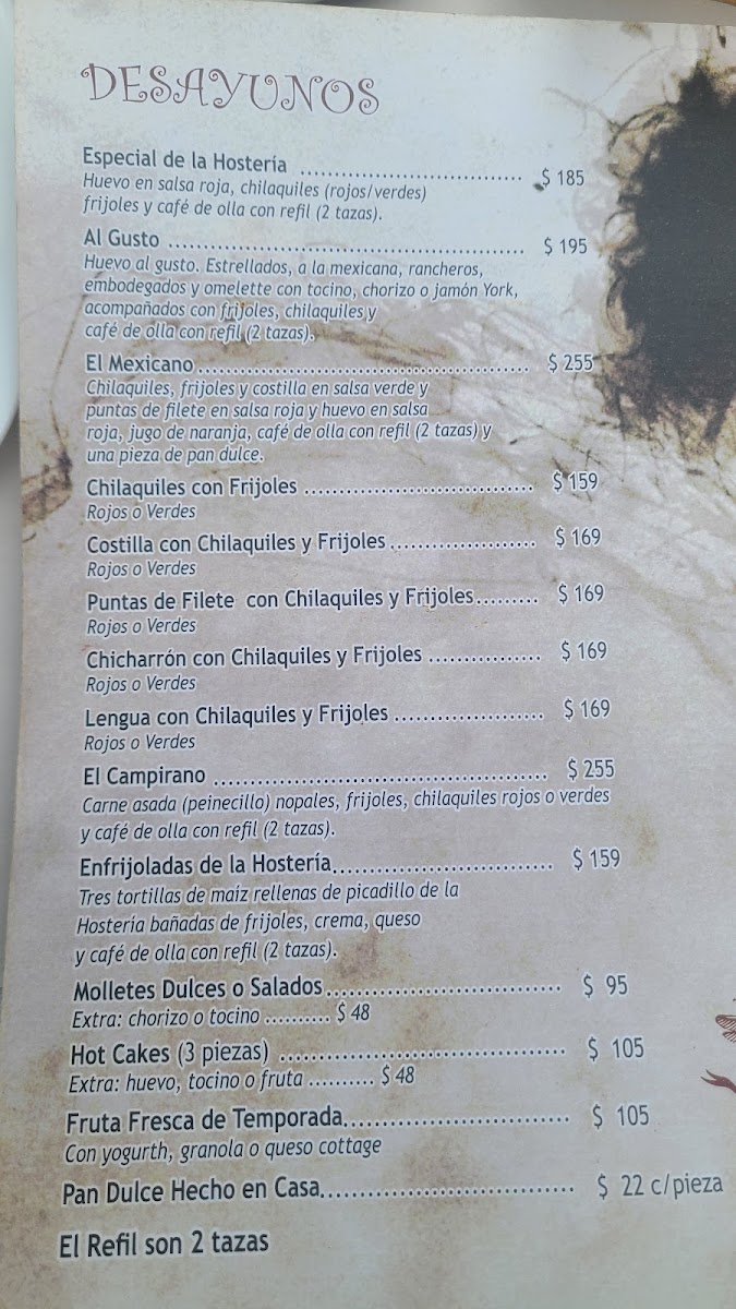 Hosteria Del Angel Menu - Taste the Charm of Authentic Mexican Cuisine