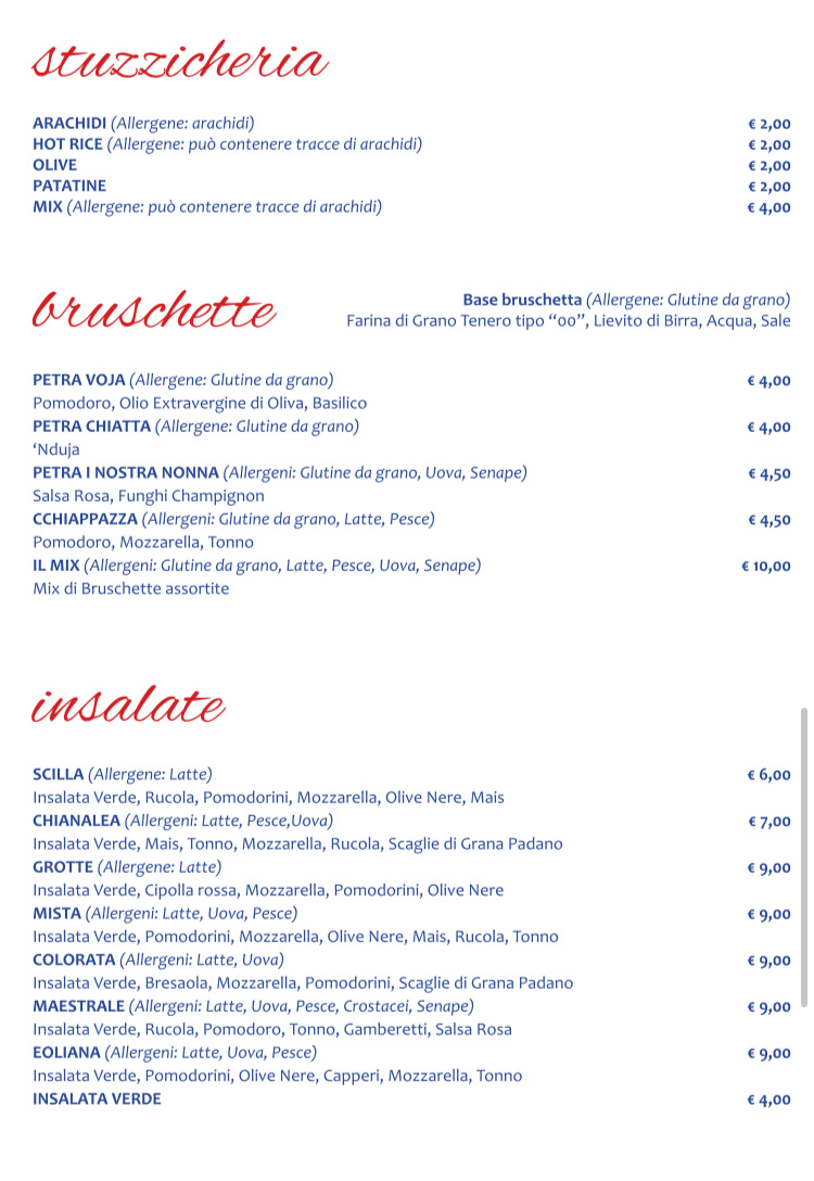 La Piccola Venezia - Pizzeria Bar Pub Menu: A Culinary Delight by the Sea